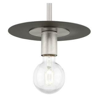 Trimble Collection One-Light Brushed Nickel Mini Pendant, 8 in x 8 in x ...