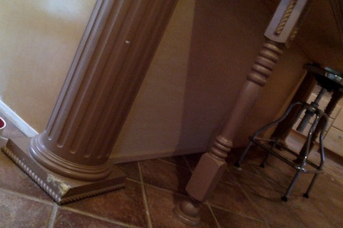 Replacing ugly columns in kitchen