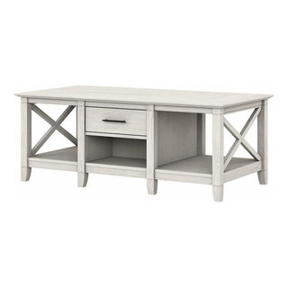 Bowery Hill Mid-Century Engineered Wood Coffee Table with Storage in ...