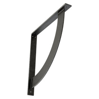 1 1/2"Wx5 1/2"Dx8"H Edwards Wrought Iron Bracket, Single Center Brace ...