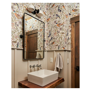 Clamshell Lake Cabin - Rustic - Powder Room - Minneapolis - by ...