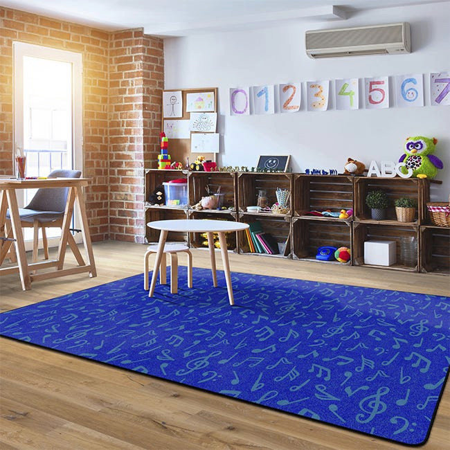 Flagship Carpets FA1842-32FS Music Note Fun, 6'x8'4 - Contemporary ...