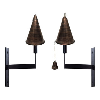 Small Hawaiian Cone Wall Mounted Landscape Tiki Torch With Snuffer ...