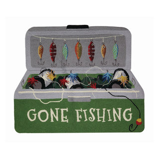 Gone Fishing Shaped Hook Rug - Contemporary - Doormats - by Peking ...