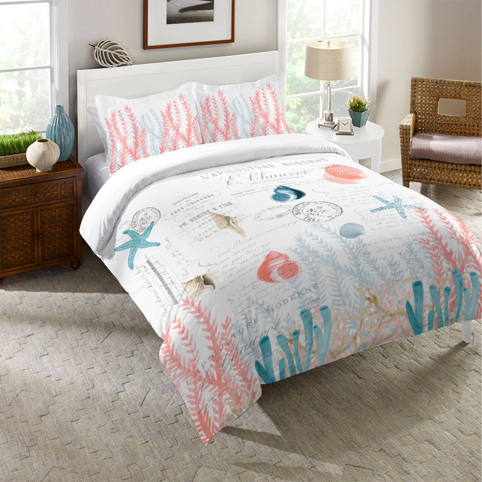 Coral Cove Comforter, Queen - Beach Style - Comforters And Comforter ...