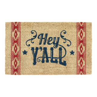 Hey Y'All! Doormat - Contemporary - Doormats - by Design Imports | Houzz