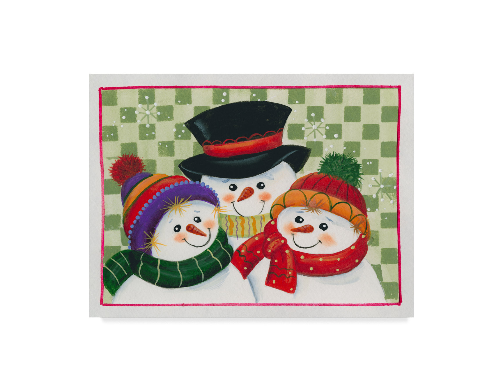 Beverly Johnston 'Snow Family 2' Canvas Art, 19"x14", 19"x14 ...