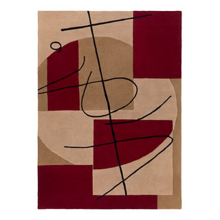 Surya HST-3005 Naya Area Rug, 3'3' x 5'3', Camel/Dark Red ...