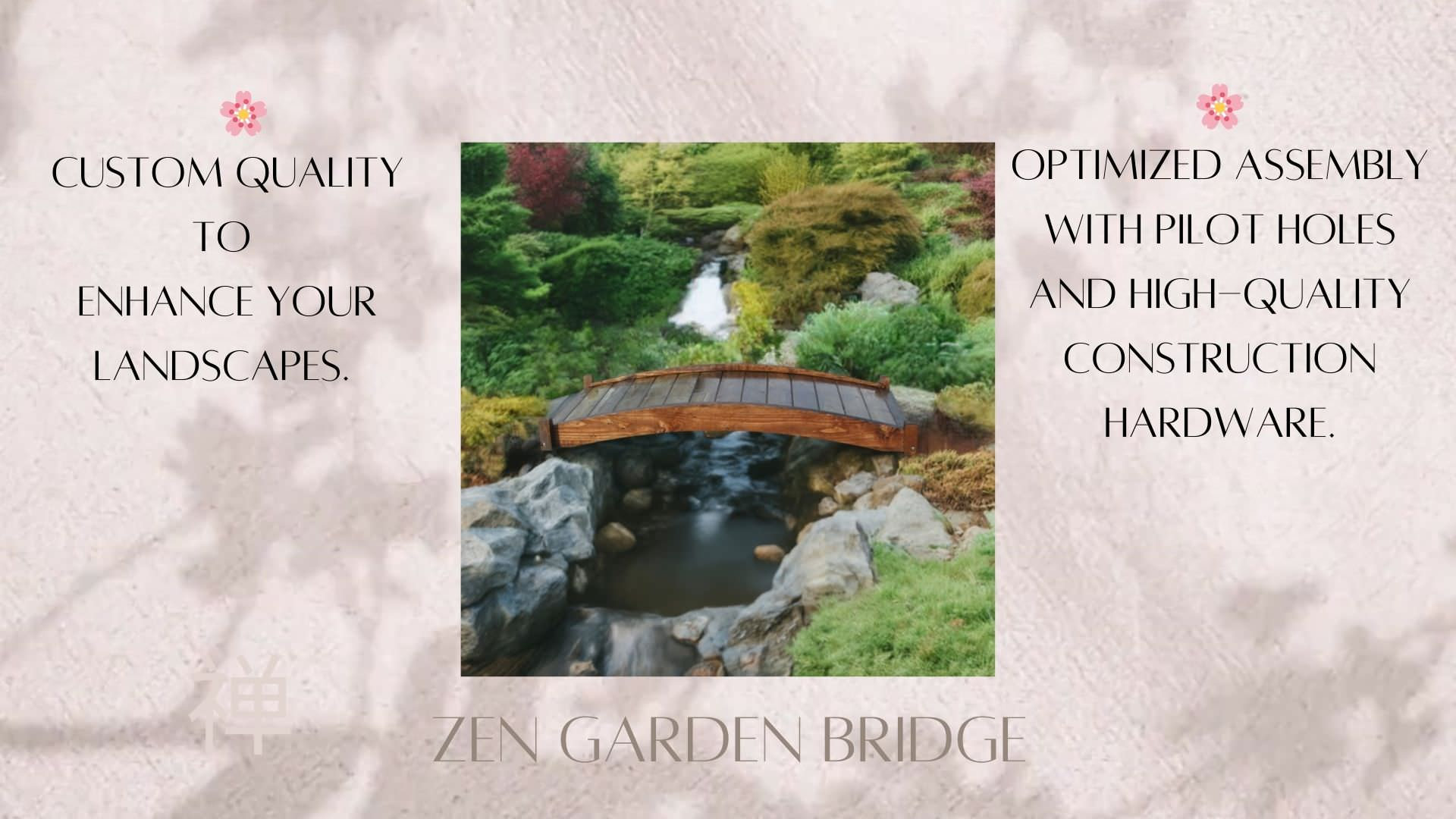 SamsGazebos Japanese Zen Garden Bridge, 6 ft. - Asian - Garden Statues ...