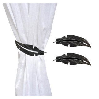 Metal Feather Curtain Tiebacks with Magnetic Closure – No Installation ...