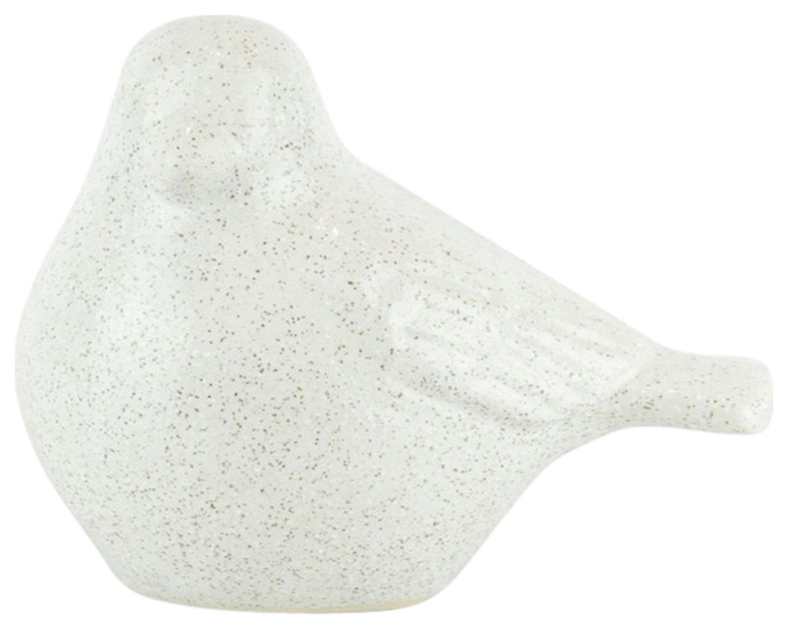 Ceramic Bird Figurine, 8",white - Contemporary - Garden Statues And ...