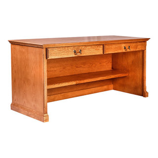 Traditional Oak Writing Desk, 72w - Traditional - Desks And Hutches ...
