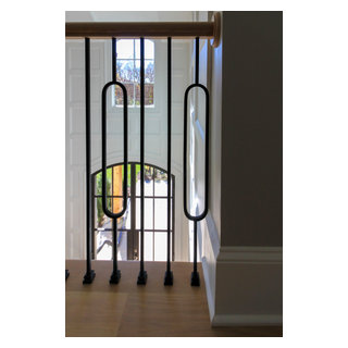 95_Remarkable and elegant floating elliptical staircase, McLean, VA ...