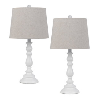 Chester 2 Light Table Lamp, White - Traditional - Lamp Sets - by Cal ...