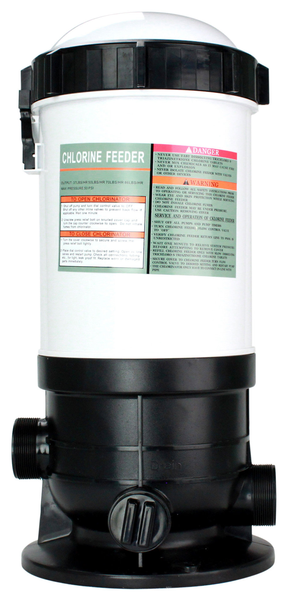 Automatic Off-Line Chlorinator Chemical Feeder 37lb Capacity - Modern ...