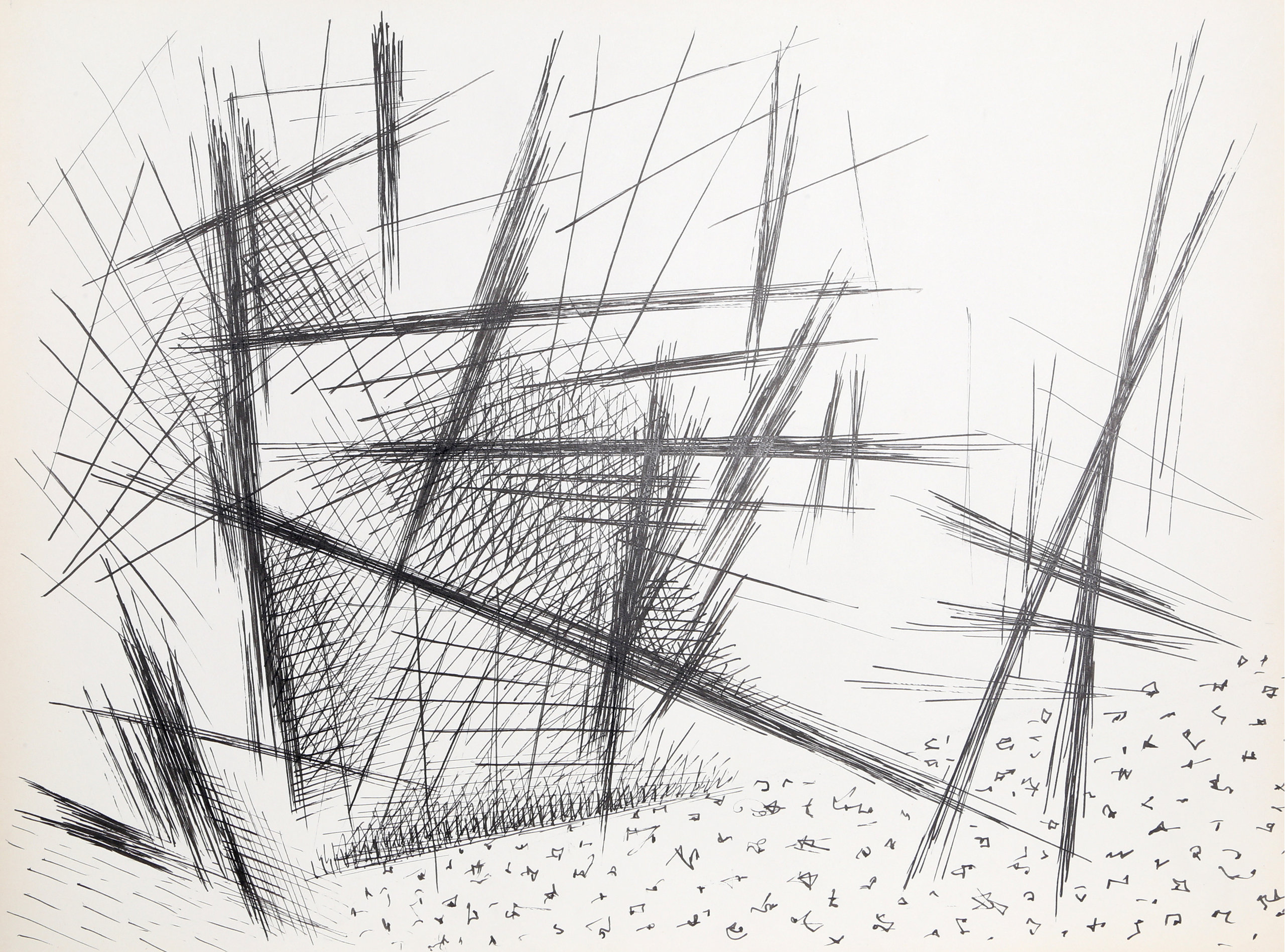 Linear Abstraction 385, Laurent Marcel Salinas, 26.5x20 - Contemporary - Drawings And ...