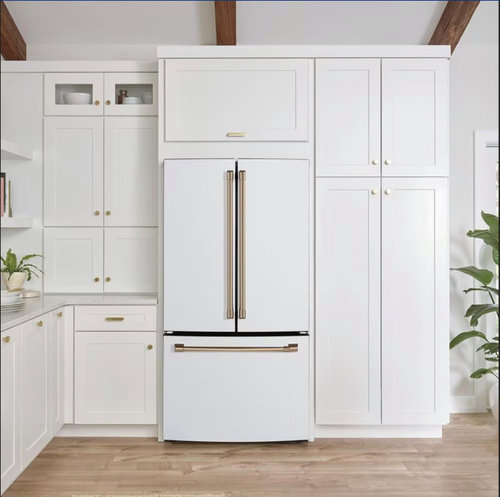 What's the best white cabinet color with Cafe Matte White appliances?