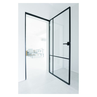 Simple classic single steel doors - Contemporary - Hall - Oxfordshire ...