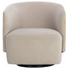 Sarina Swivel Lounge Chair, Meg Taupe / Meg Gold - Transitional ...