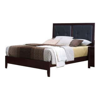 Earnest Casual Cal King Bed, Brown Espresso, Cal King - Transitional ...