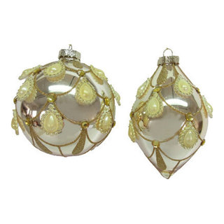 December Diamonds Winter Melody Set Of 2 Assortment Gold/Jeweled ...
