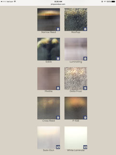 Interior door with flemish or obscure glass