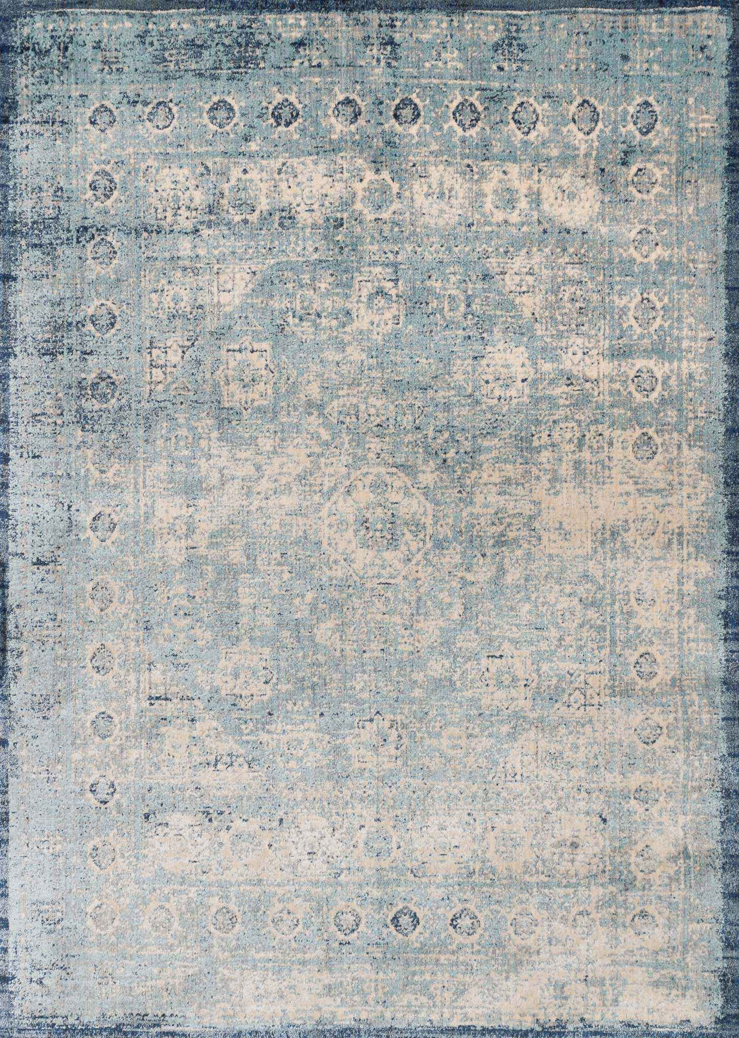 Loloi Anastasia Rug, Blue and Ivory, 12'-0" x 15'-0" Rectangle ...