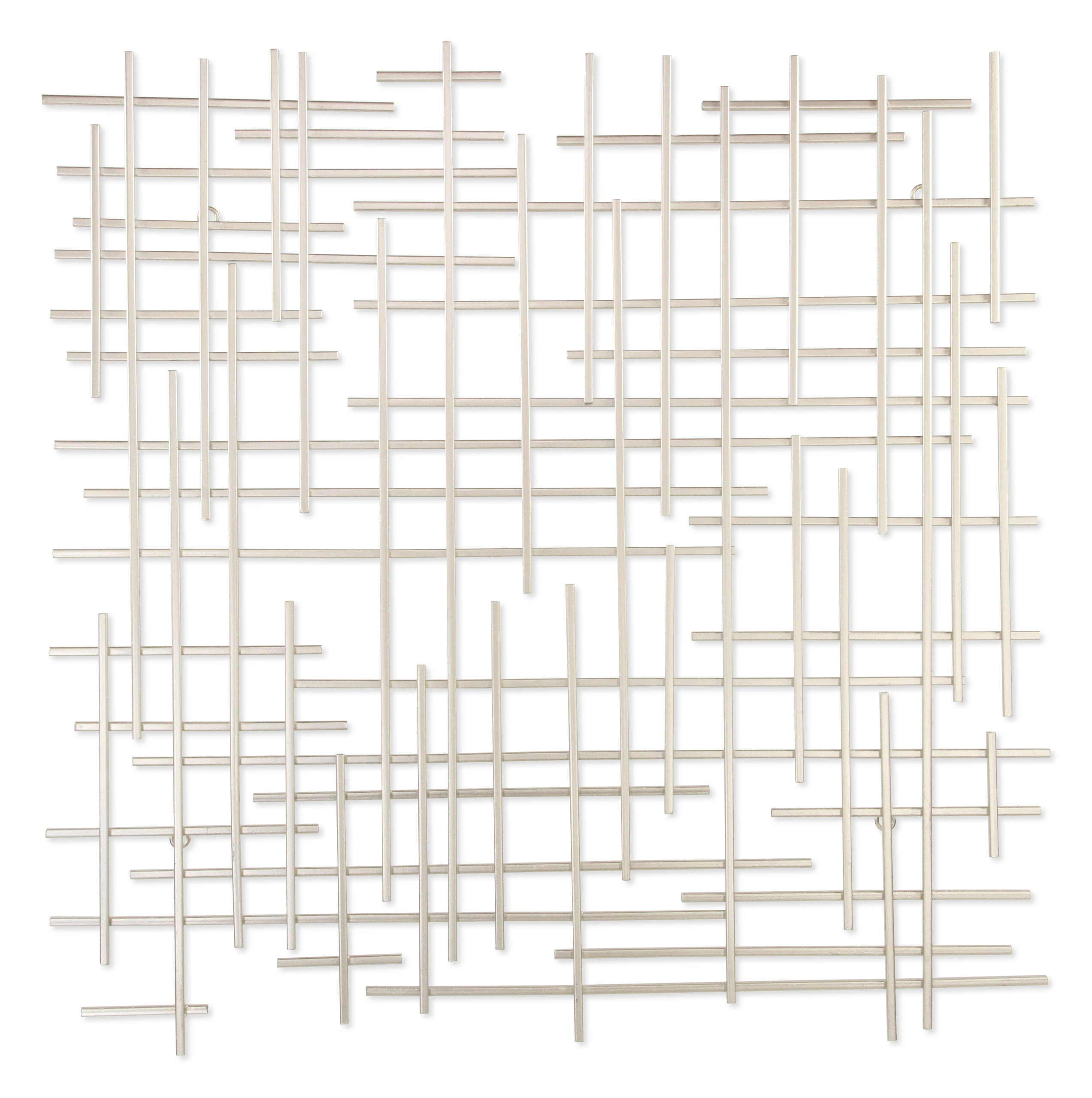 Silver Square Metal Wall Art - Contemporary - Metal Wall Art - by ...