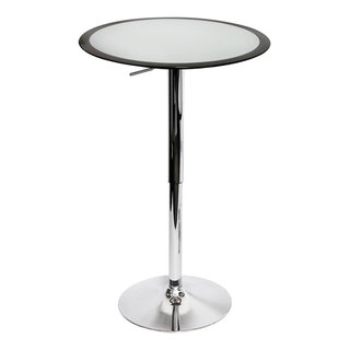 Ribbon Bar Table, Silver/Black - Contemporary - Indoor Pub And Bistro ...