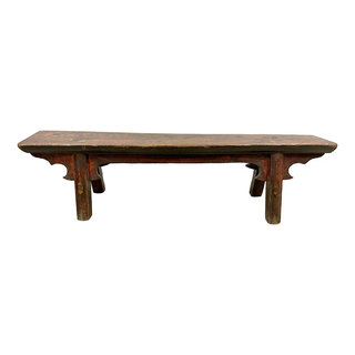 Consigned Late 19th Century Antique Chinese Wooden Bench - Asian ...