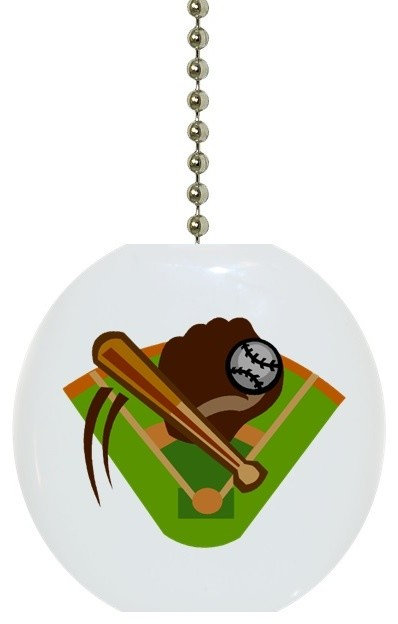 Baseball and Bat Ceiling Fan Pull - Traditional - Ceiling Fan ...