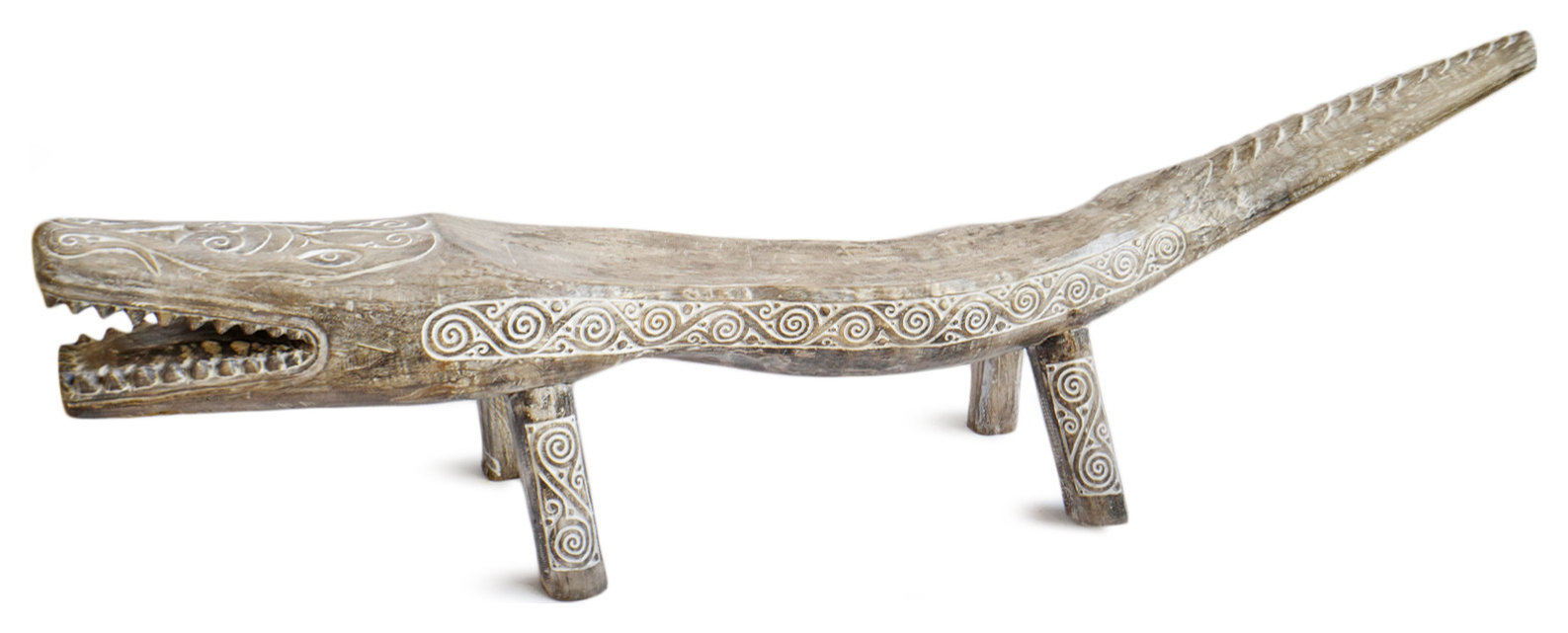 Crocodile Log Bench - Southwestern - Outdoor Benches - by Design Mix ...