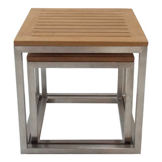 Teak Nesting Side Tables Alea - Set of 2 - Contemporary - Coffee Table ...