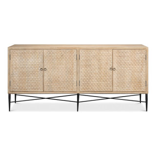 Archie Four Door Sideboard Buffet for Dining Room - Midcentury ...