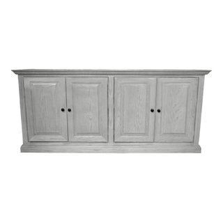 60" Traditional Solid Oak Wood Buffet - Traditional - Buffets And ...