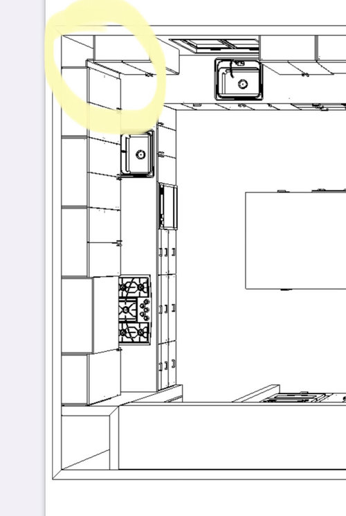 Is this normal - upper cabinet, corner -dead space?