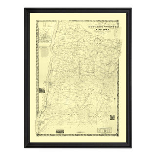 Dutchess County Map Framed Art 1850, Vintage New York Wall Decor, 18x24 ...