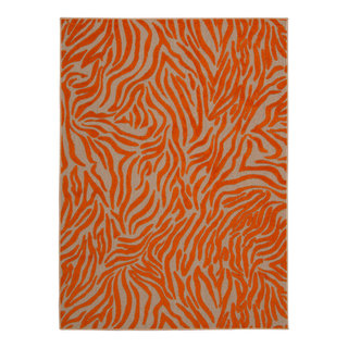 Nourison Aloha Zebra Animal Print Indoor Outdoor Patio Rug, 3'6"x5'6 ...