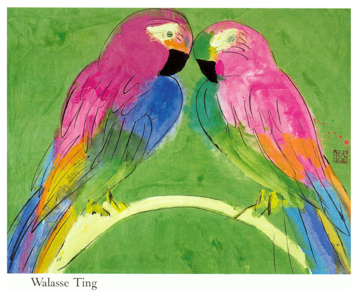 Walasse Ting - 2 Parrots, 1990 - Tropical - Prints And Posters - by Art ...