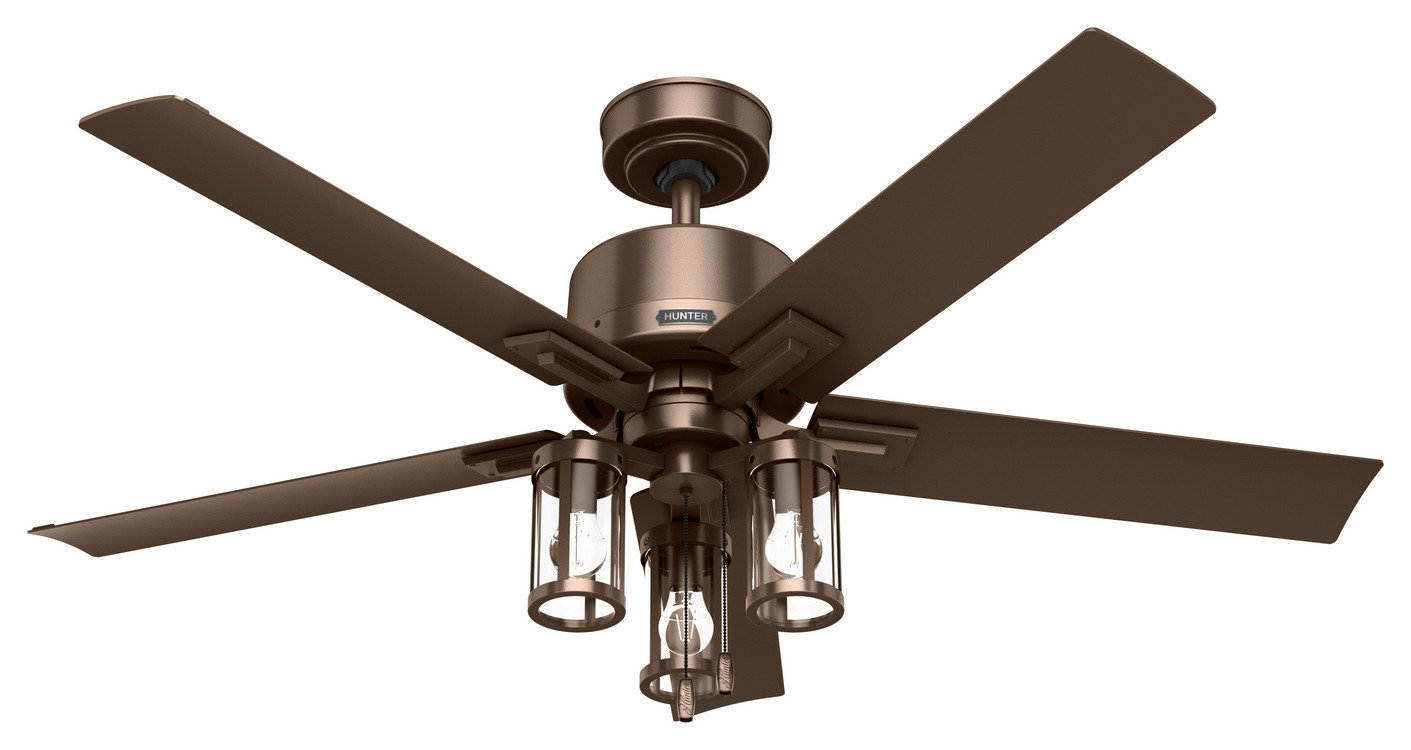 Satin Bronze 52"Ceiling Fan from the Lawndale Collection, 52.000 ...