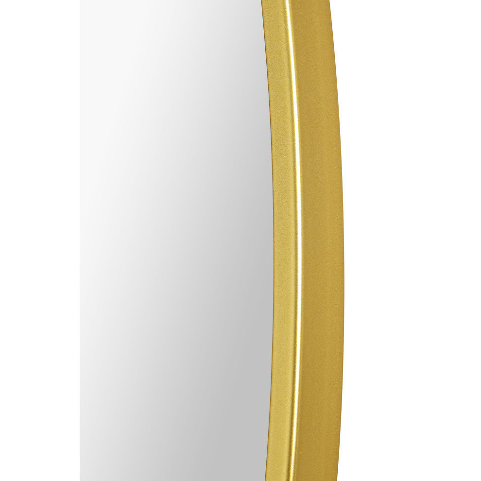 Fragoso 48" Round Gold Framed Wall Mirror - Modern - Wall Mirrors - by ...