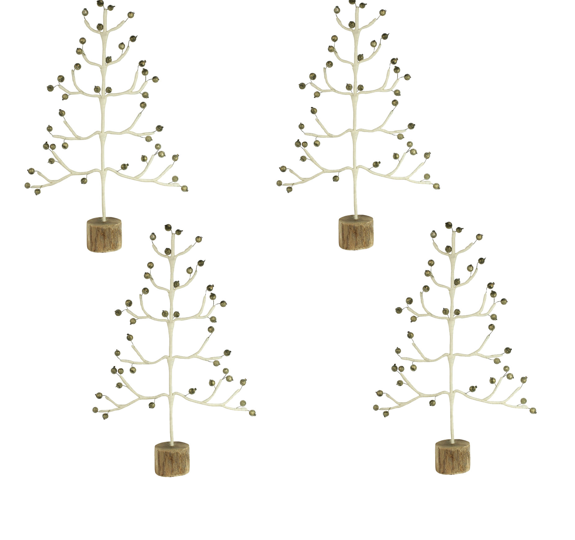Benzara BM242870 18" Tree Accent Decor, Wood Block Base, Golden Berries ...