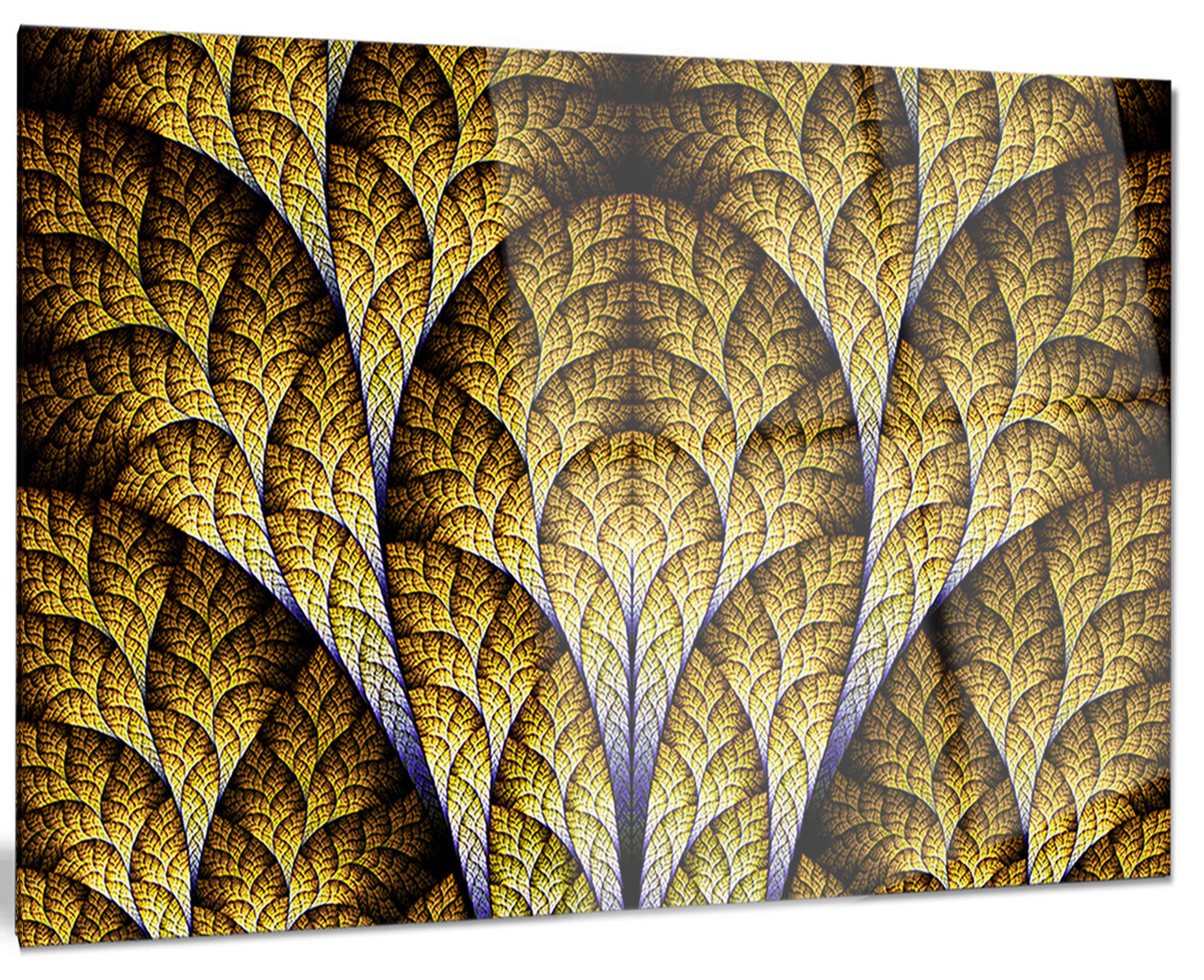 "Unique Orange Fractal Design Pattern" Oversized Abstract Metal Wall ...