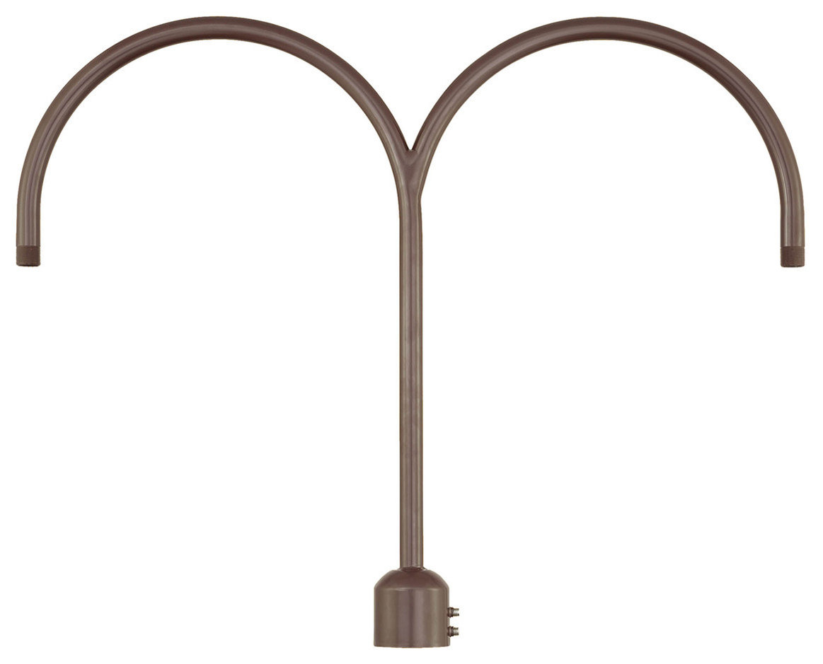 Millennium RPAD-ABR Two Light Post Adapter, Architectural Bronze Finish ...