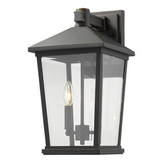 Z-LITE 568B-BK 2 Light Outdoor Wall Sconce - Transitional - Outdoor Wall Lights And Sconces - by ...