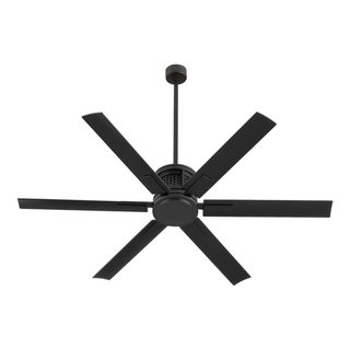 Zeus 65 in. Outdoor Fan, Matte Black, Matte Black - Transitional ...