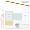 Vertical tile layout with horizontal accent band in shower?