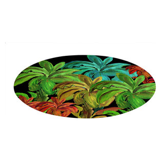 Palm Tree tropical design round chenille area rugs of my art ...