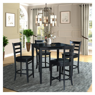 36" x 36" Counter Height Table with Emily Counter Height Stools, 5 ...