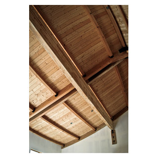 Timber Frame Ceiling - Traditional - Living Room - Santa Barbara - by ...